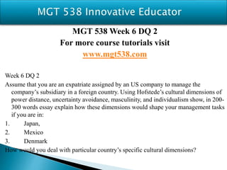 Mgt 538 Innovative Educator Mgt538.com