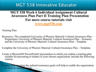 Mgt 538 Innovative Educator Mgt538.com