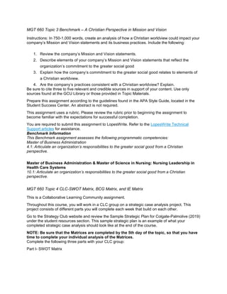 Mgt 660 strategic management new | PDF