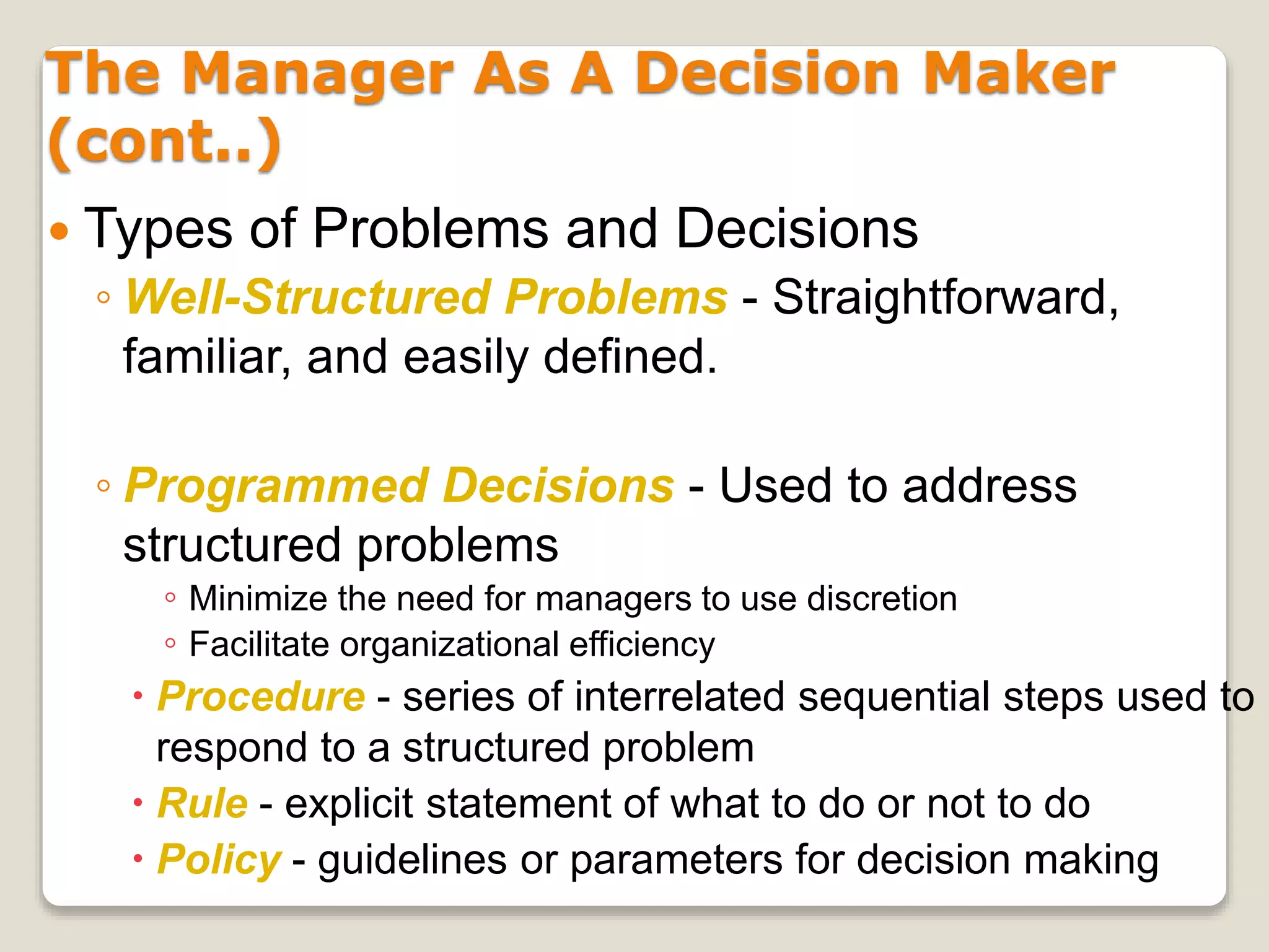 Managerial Decision Making | PPTX