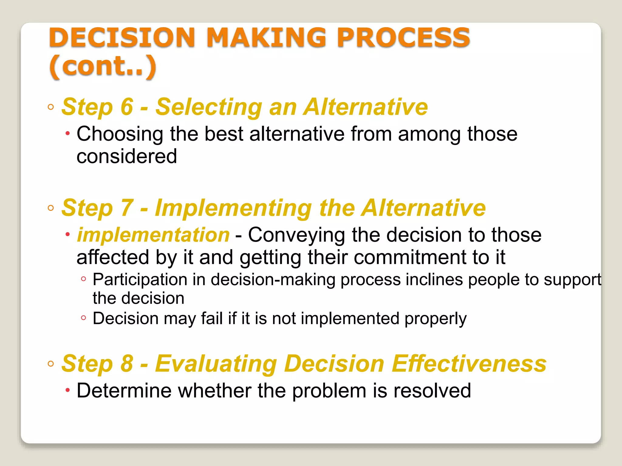 Managerial Decision Making | PPTX