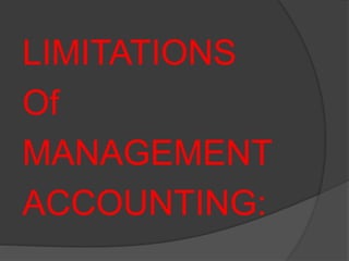 MANAGEMENT ACCOUNTING INTRODUCTION | PPT