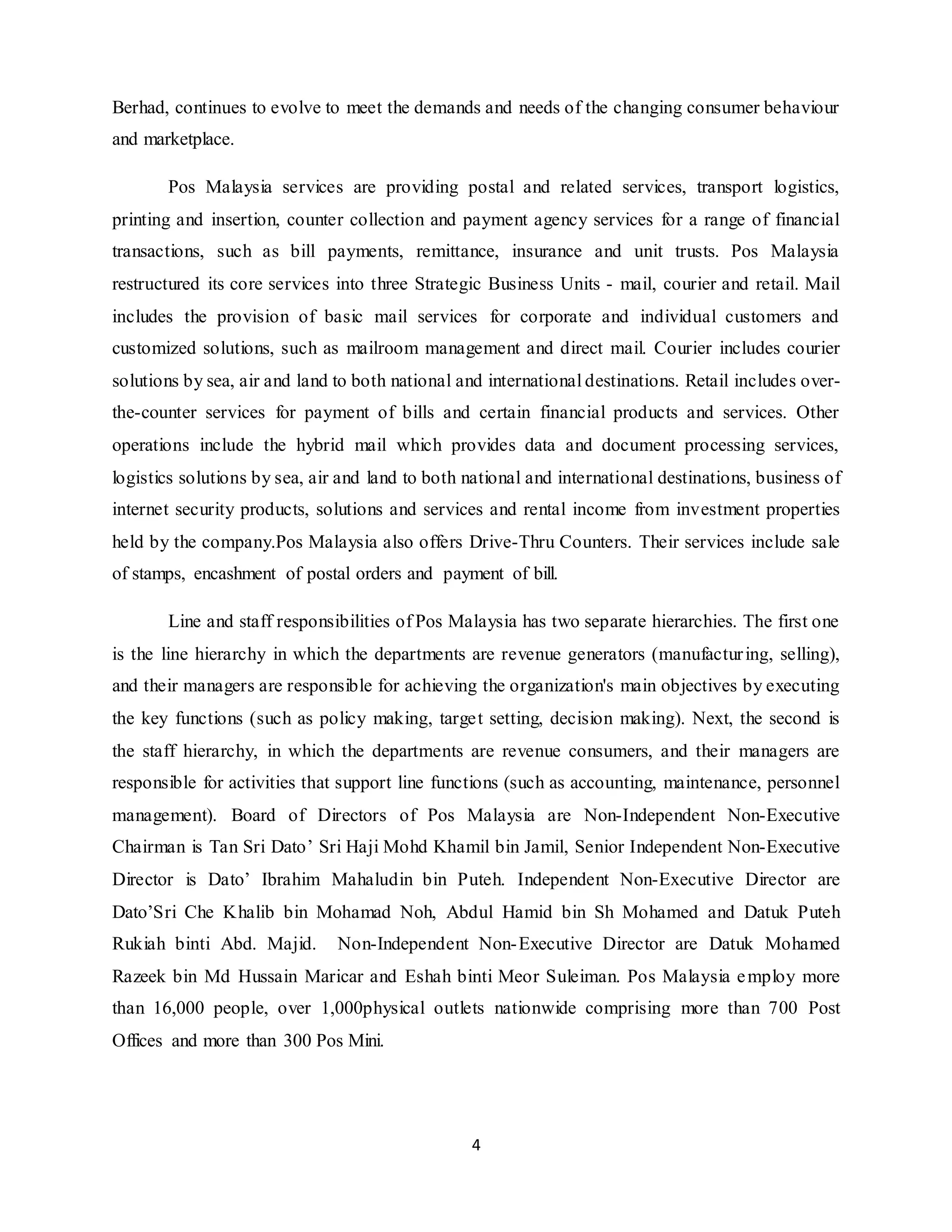 MGT162 Assignment (POS Malaysia) | DOCX