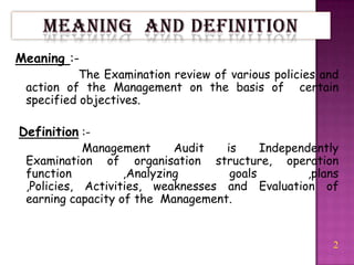 Managemant audit | PPTX