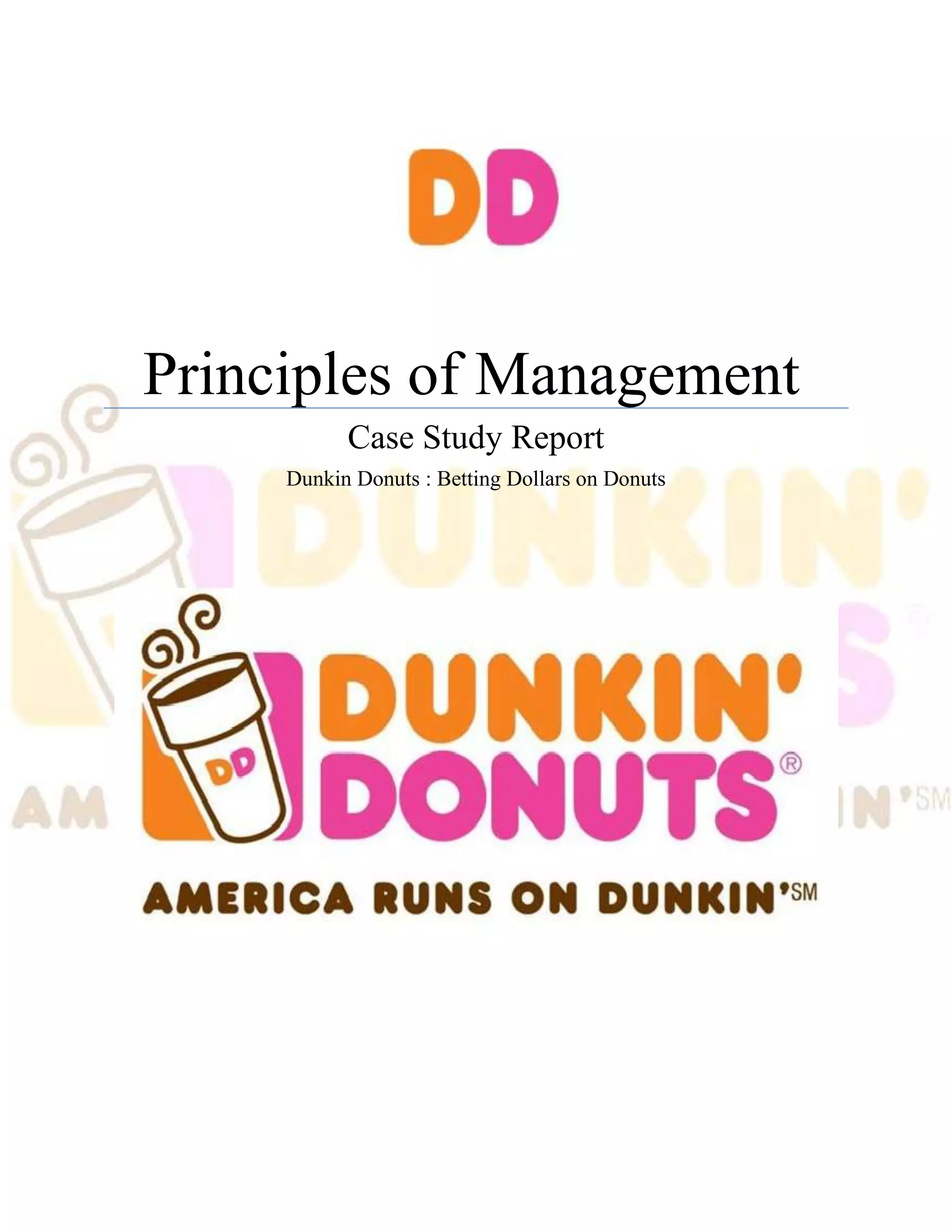 MGT group case study report (dunkin donuts) | DOCX