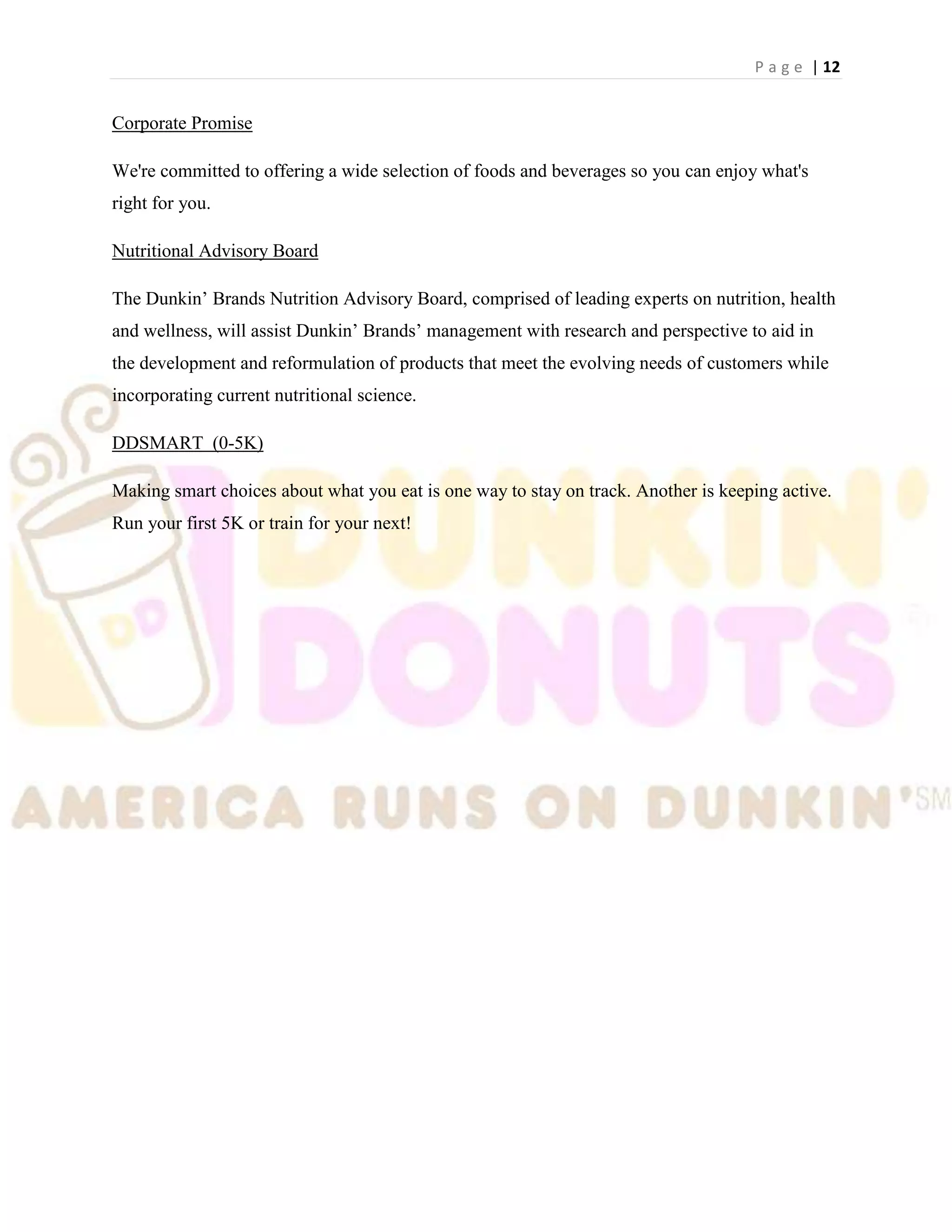 MGT group case study report (dunkin donuts) | DOCX