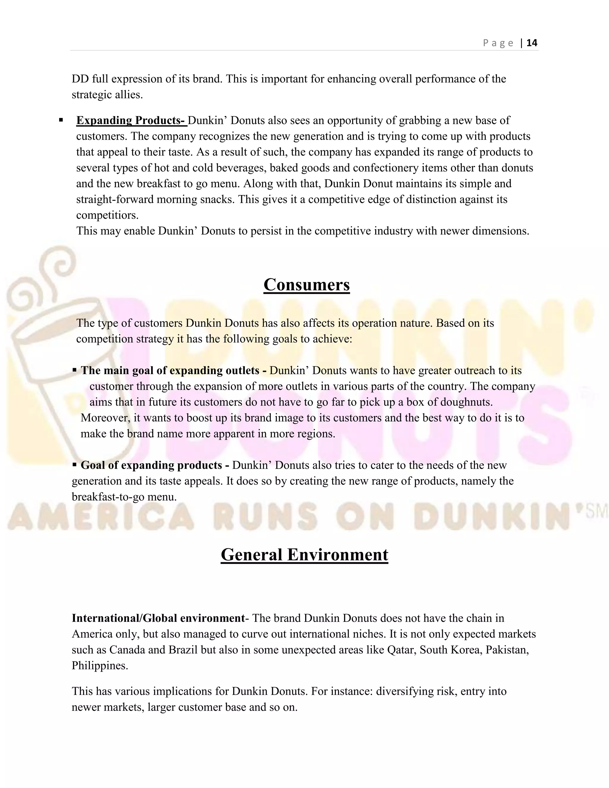 MGT group case study report (dunkin donuts) | DOCX