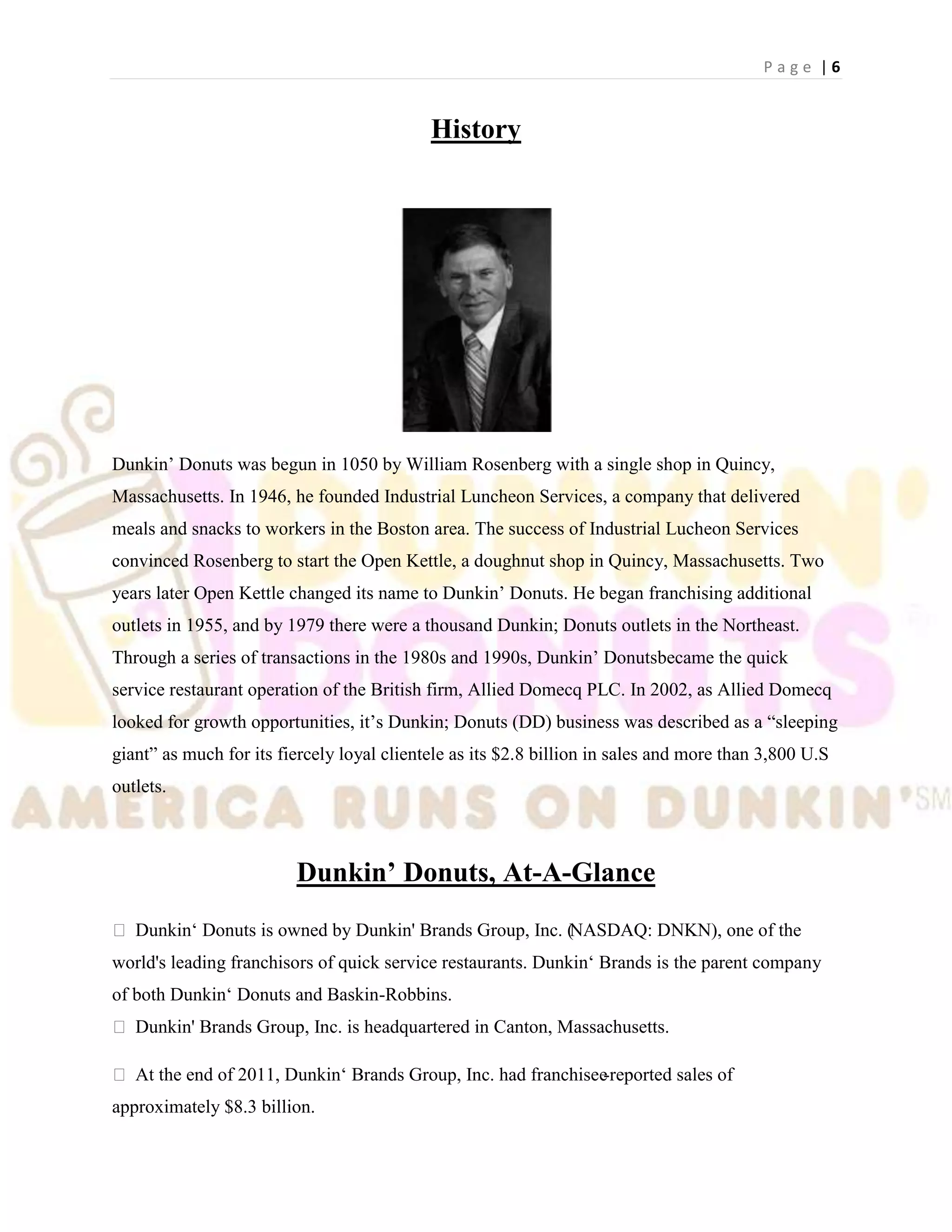 MGT group case study report (dunkin donuts) | DOCX