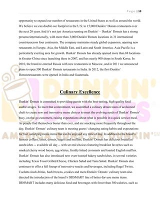 MGT group case study report (dunkin donuts) | DOCX