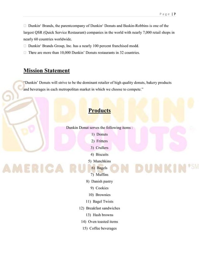 MGT group case study report (dunkin donuts) | DOCX