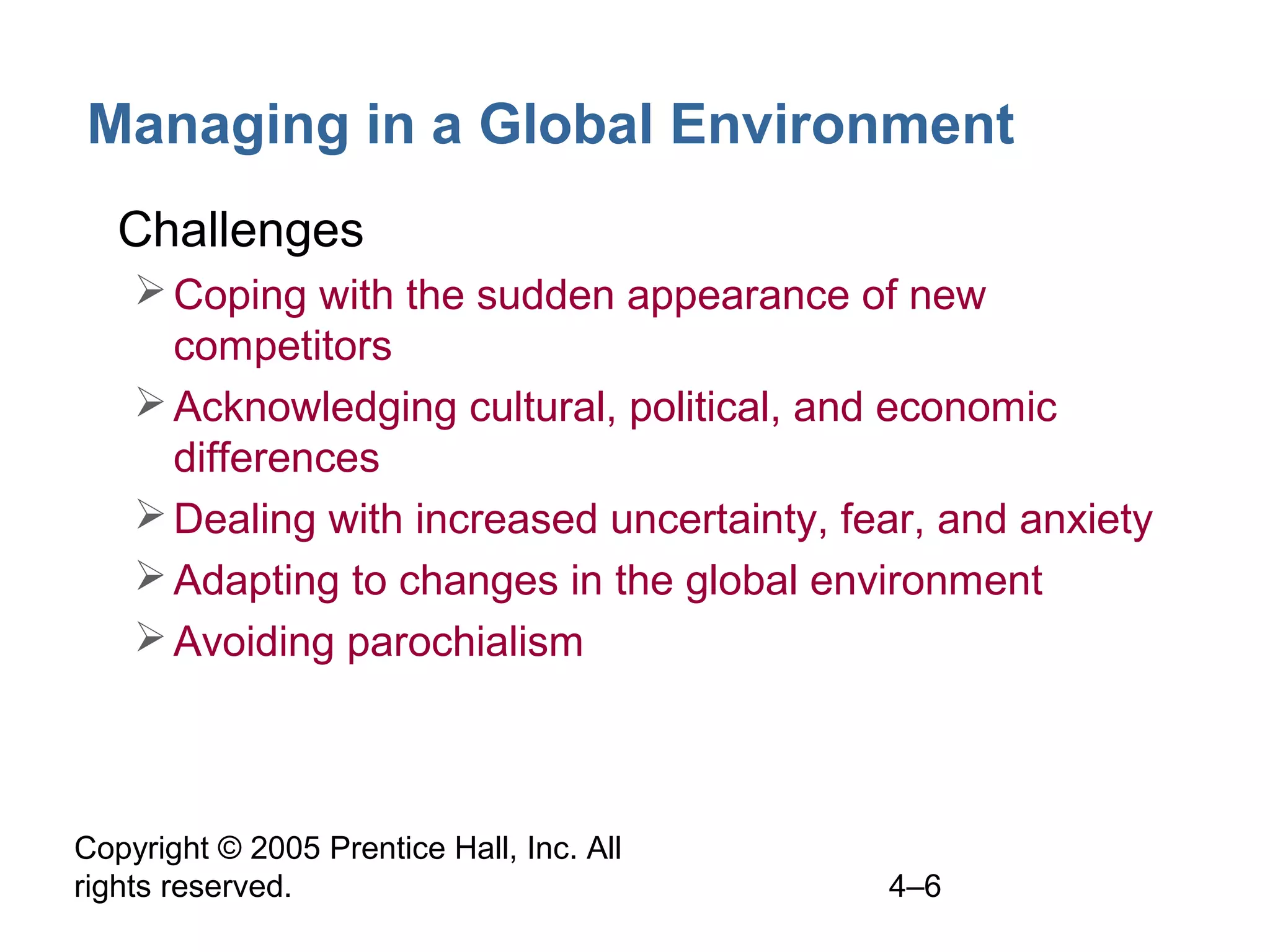 Management in global environment | PPT