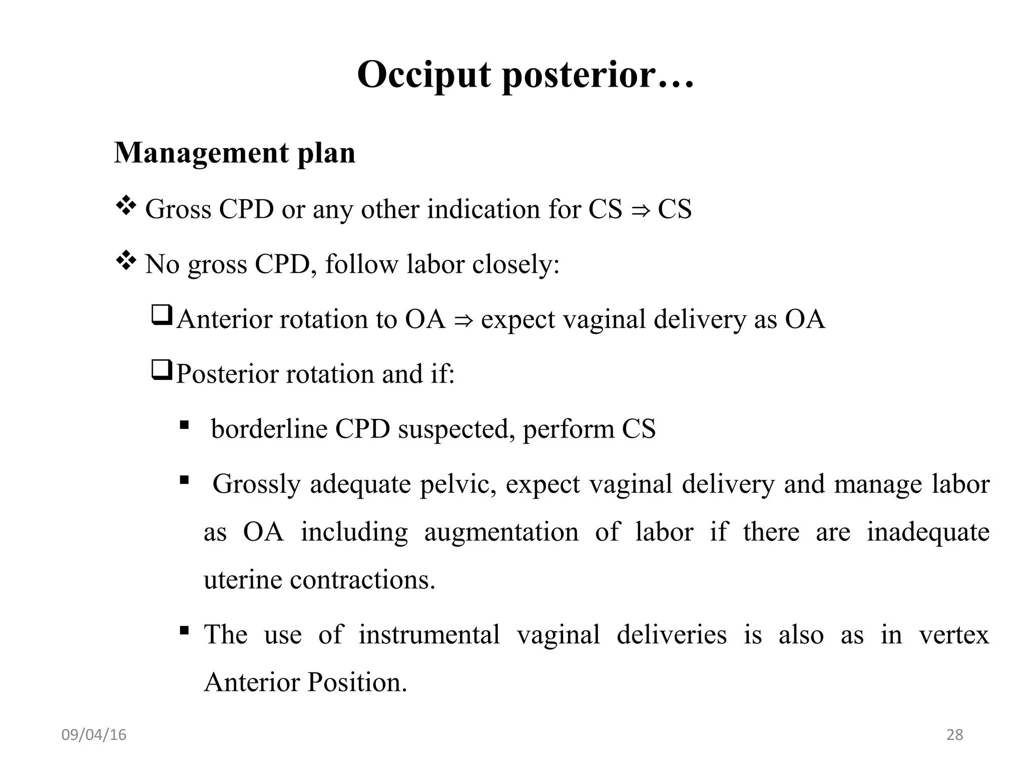 Mgt of abnormal labor & partograph | PPT