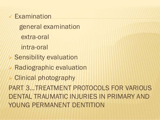 Mgt of dental trauma