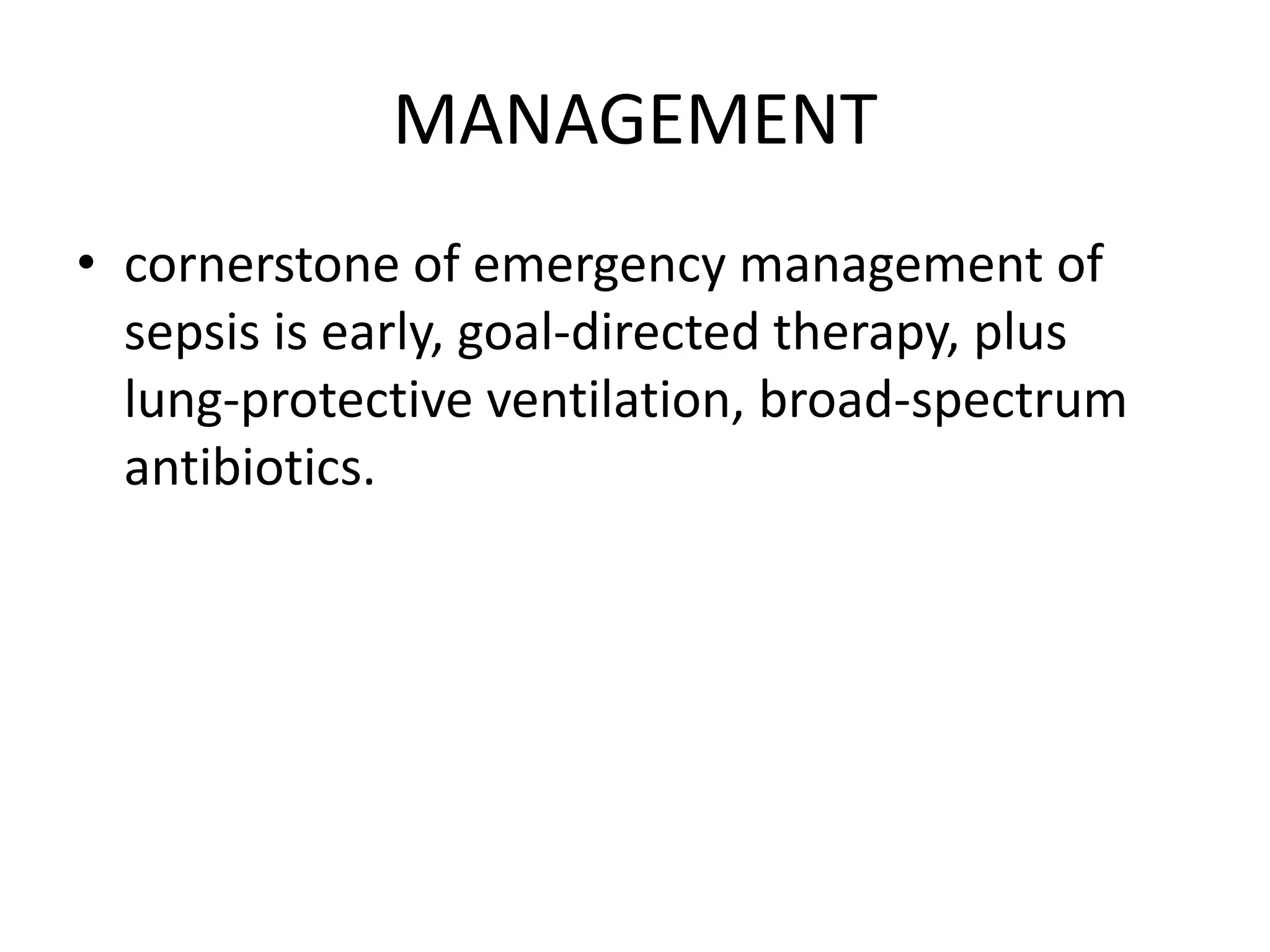 Management of sepsis | PPTX