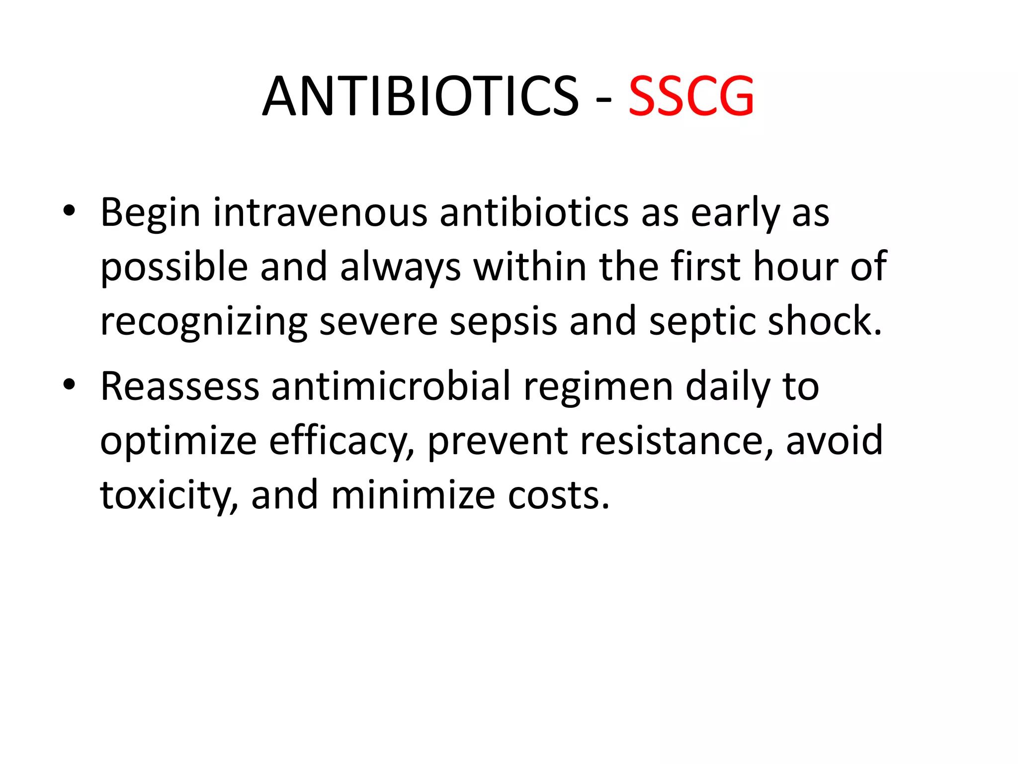 Management of sepsis | PPTX