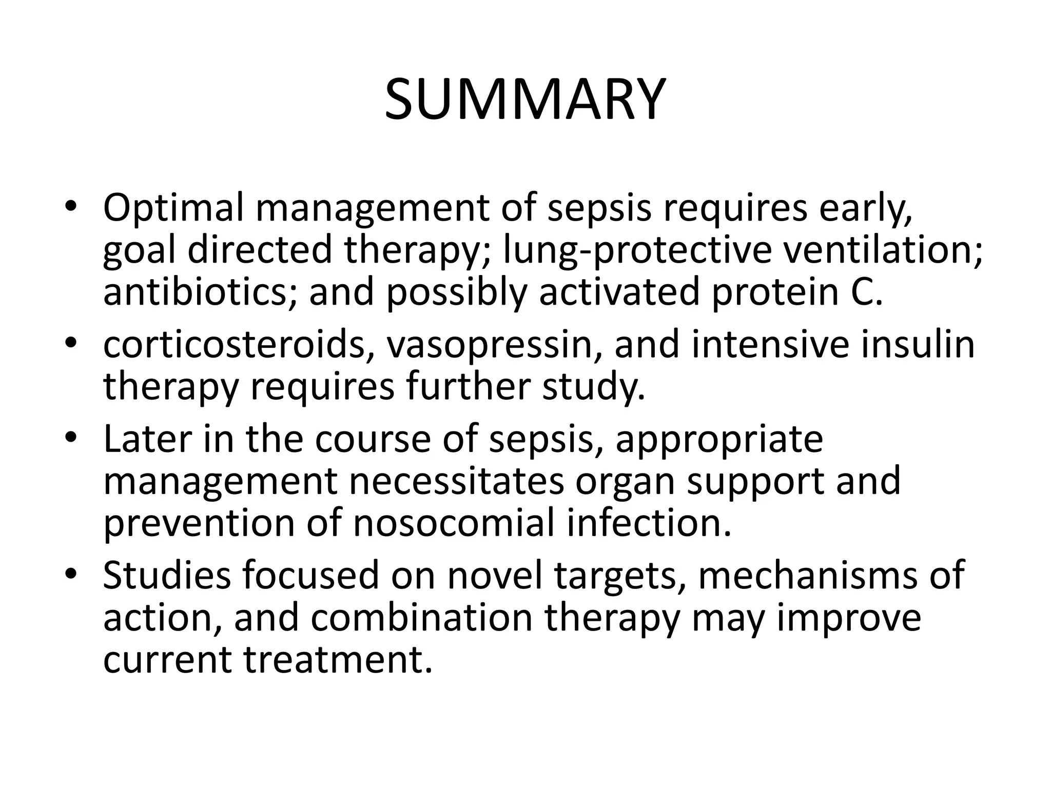 Management of sepsis | PPTX