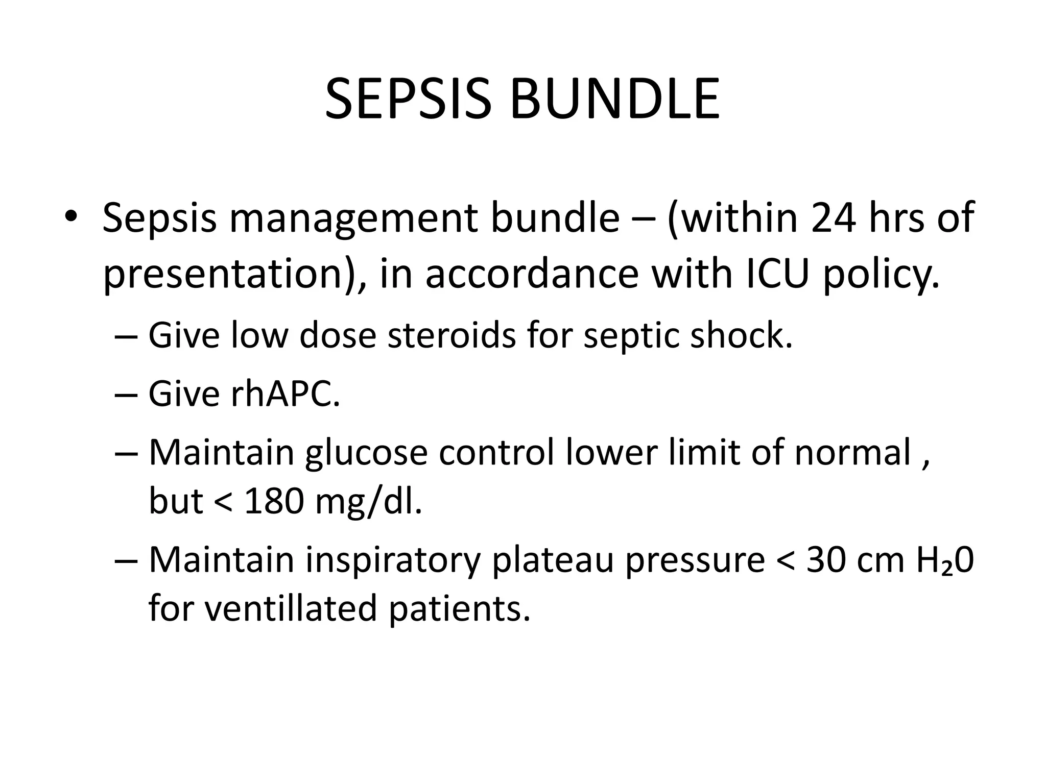 Management of sepsis | PPTX