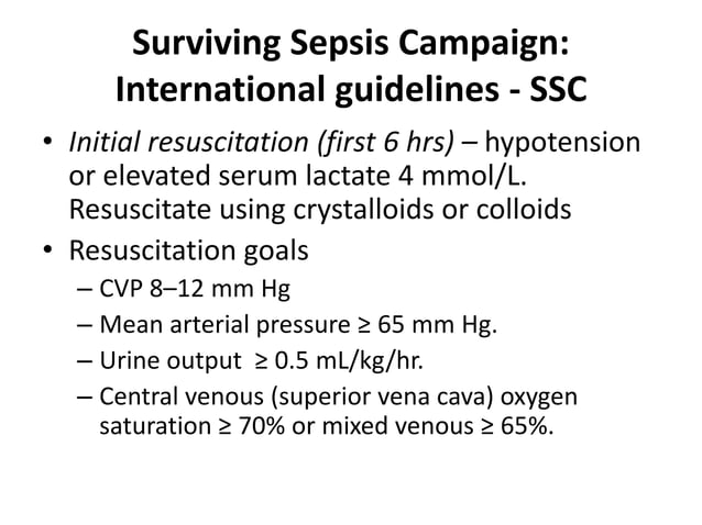 Management of sepsis | PPTX
