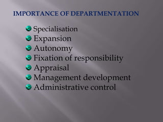 Departmentation | PPTX
