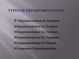 Departmentation | PPTX