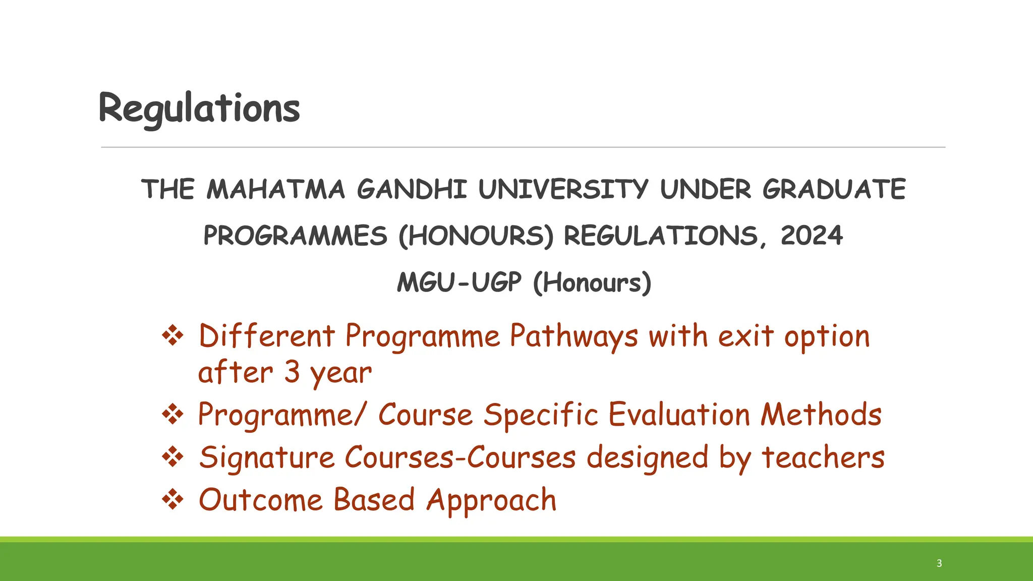 MGU-UGP Implementation.pptx The details regarding MGU Ugp program | PPTX