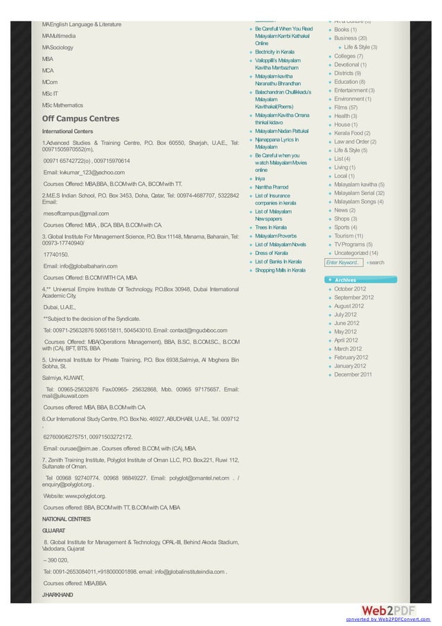 Mg university distance education | PDF