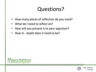 Reflection for appraisal | PPT