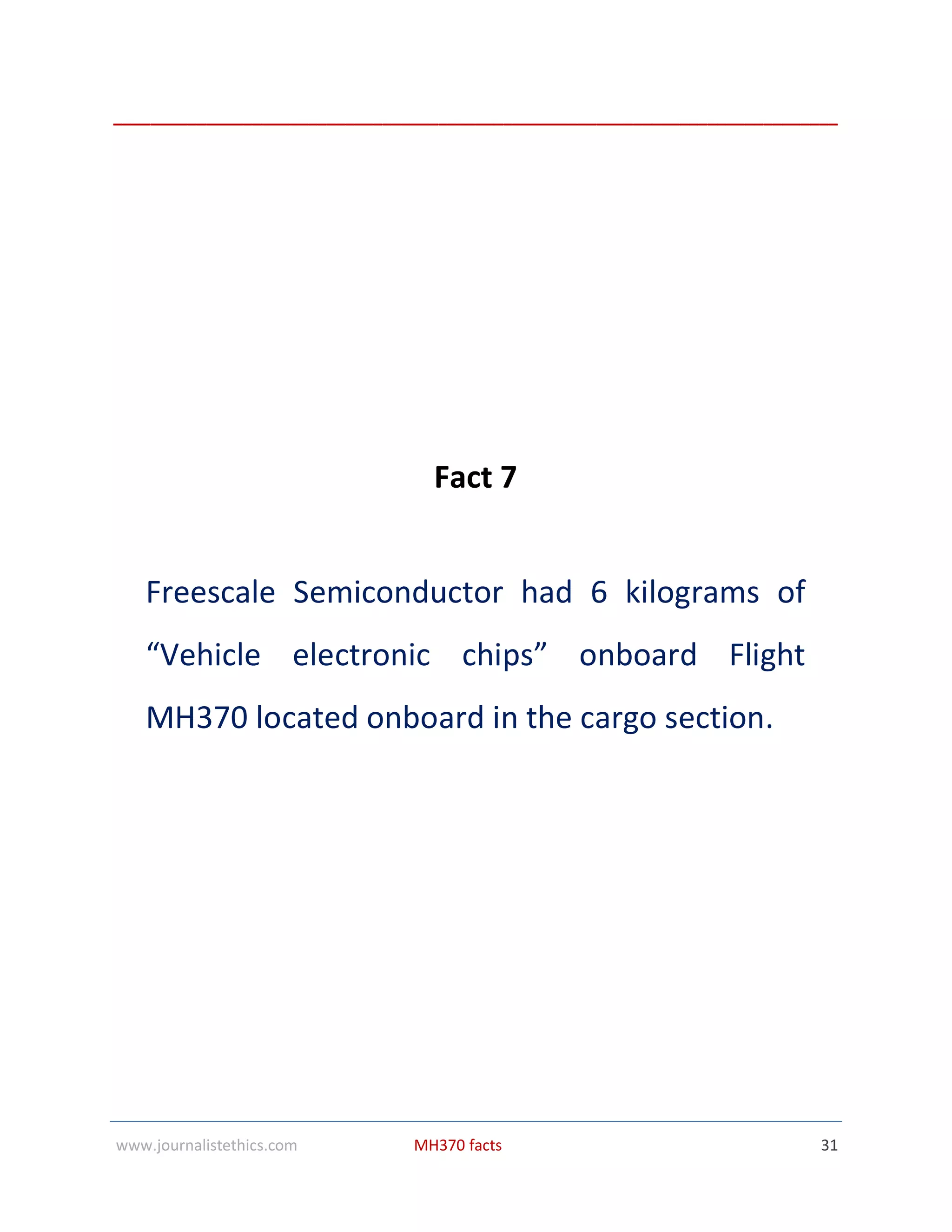 MH370 - 17 Fascinating Facts | PDF