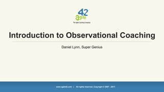 MHA2018 - Introduction to Observational Coaching - Daniel Lynn | PPT