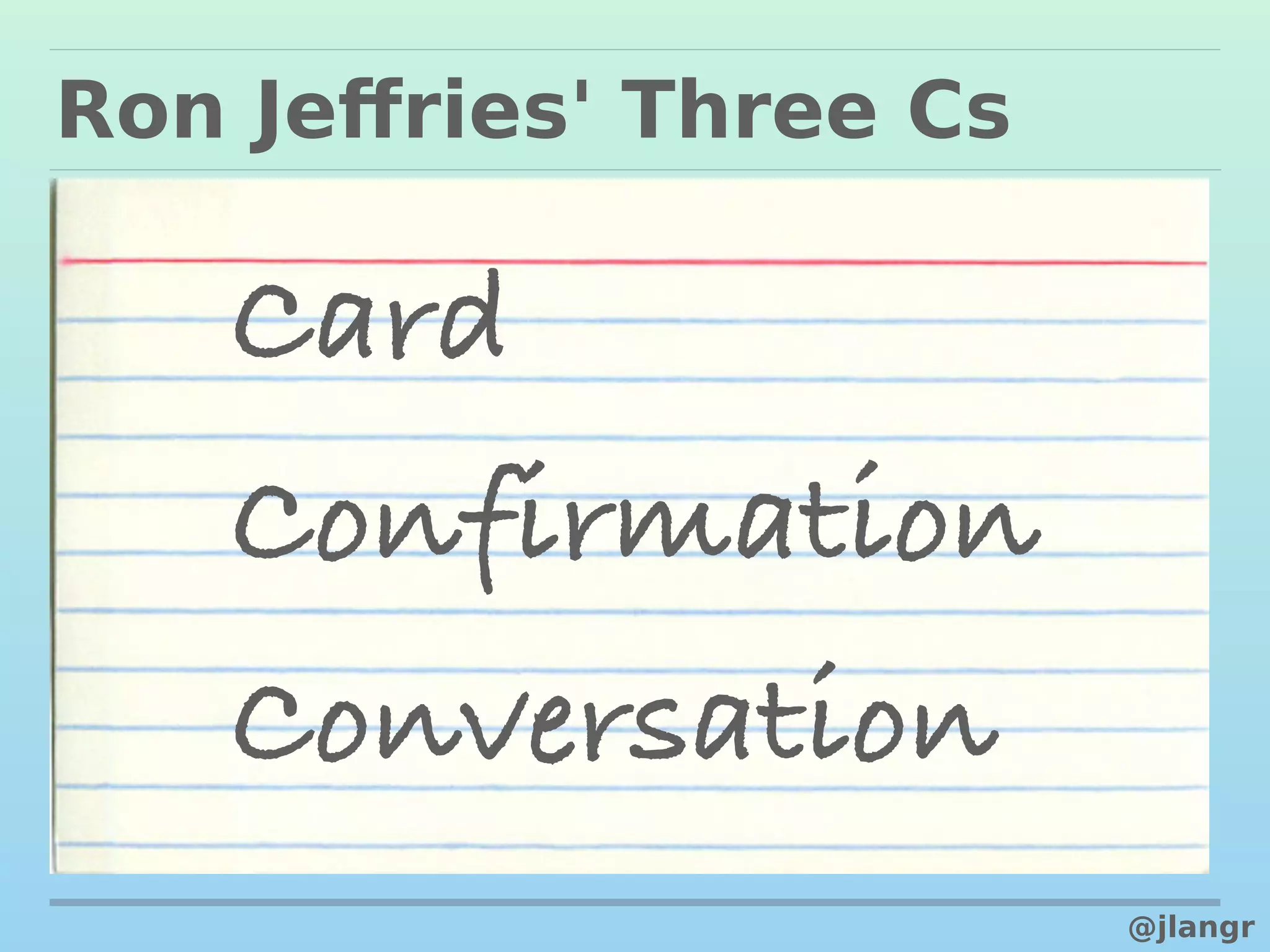 MHA2018 - BDD is JIT - Jeff Langr | PPT