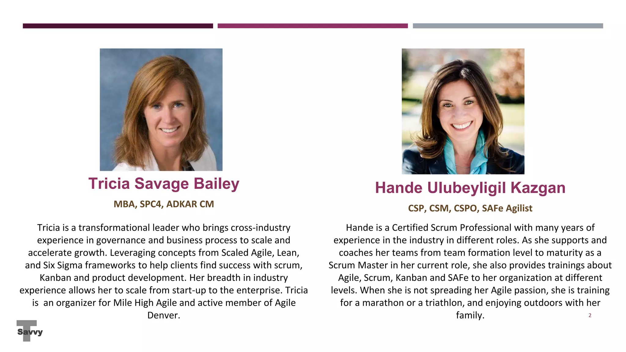 MHA2018 - Agile is for the Birds!Tricia Savage Bailey & Hande Kazgan ...