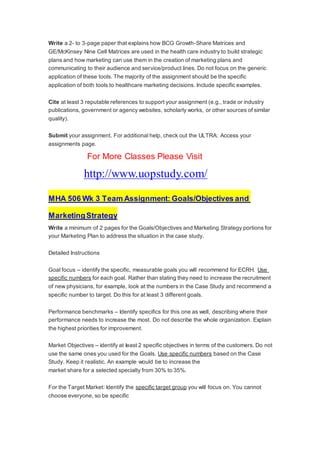 Mha 506 mha506 mha 506 best tutorials guide uopstudy.com | Advertising ...