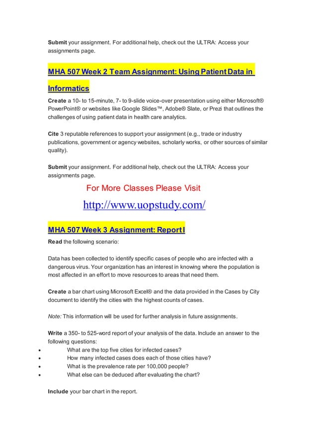 Mha 507 mha507 mha 507 best tutorials guide uopstudy.com