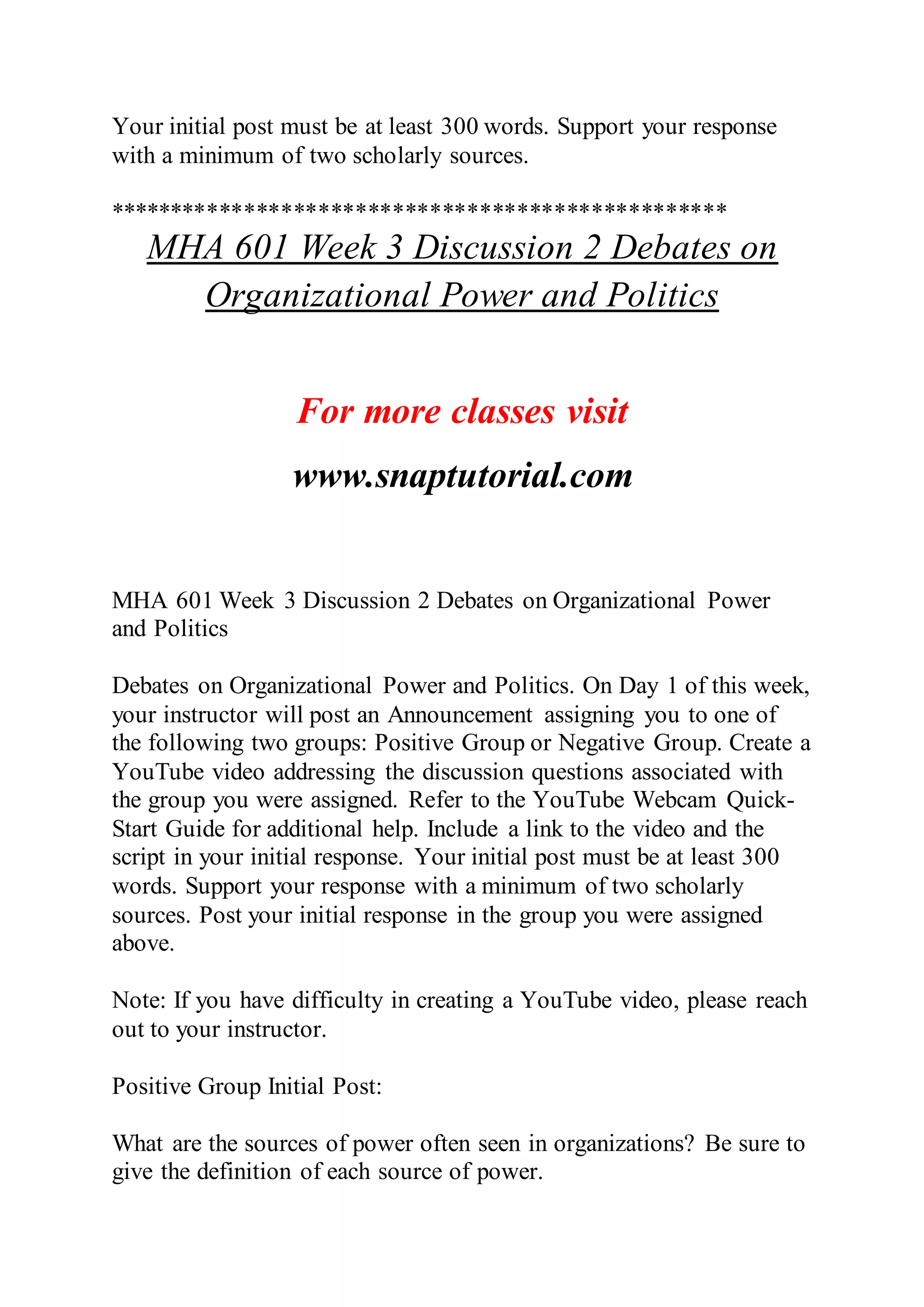 MHA 601 Effective Communication - snaptutorial.com