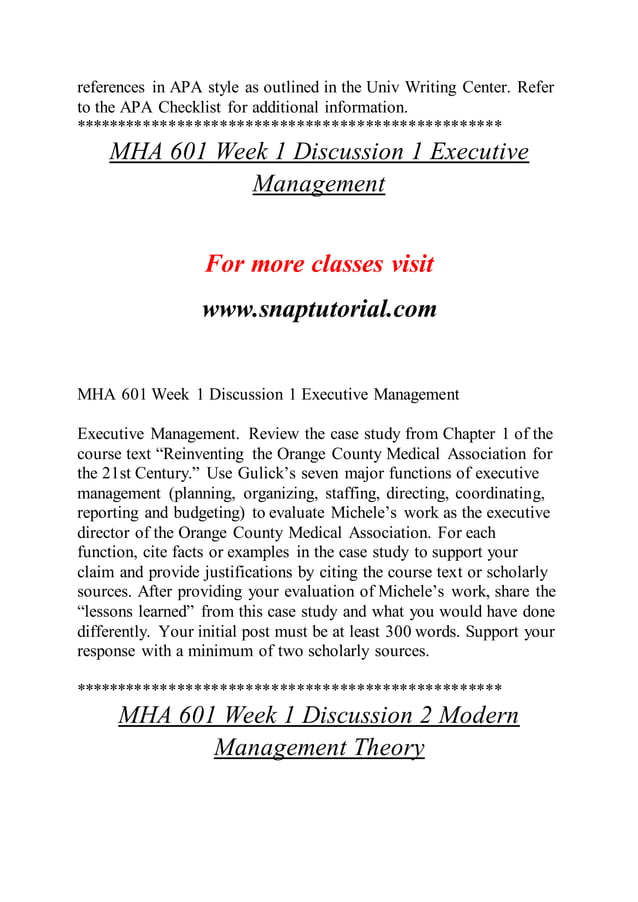 MHA 601 Effective Communication - snaptutorial.com