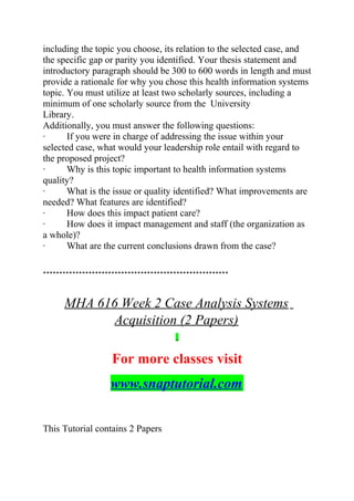 Mha 616 Education Organization-snaptutorial.com