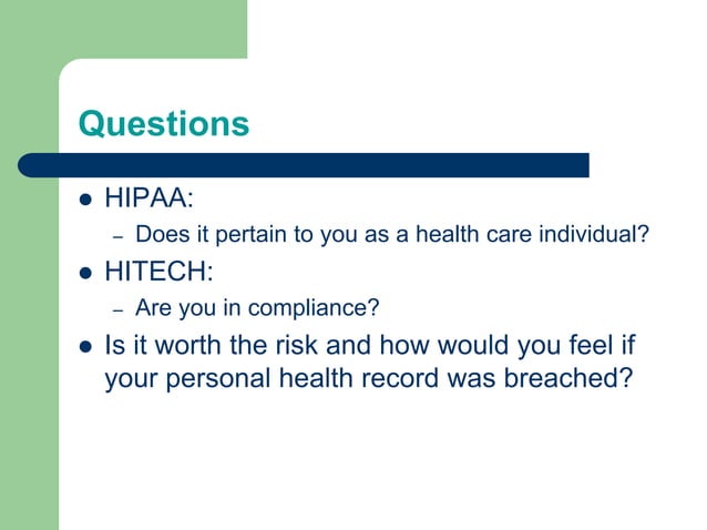 HIPAA | HITECH | PPTX