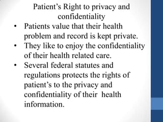 Patients Privacy and Confidentiality | PPTX