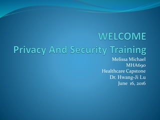 Privacy and Security Training | PPTX