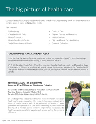 UBC Master of Health Administration brochure | PDF