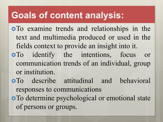 Content analysis | PPT