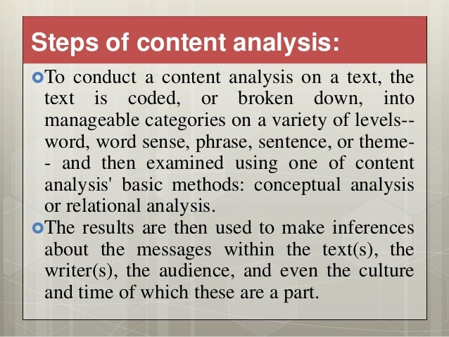 Content analysis