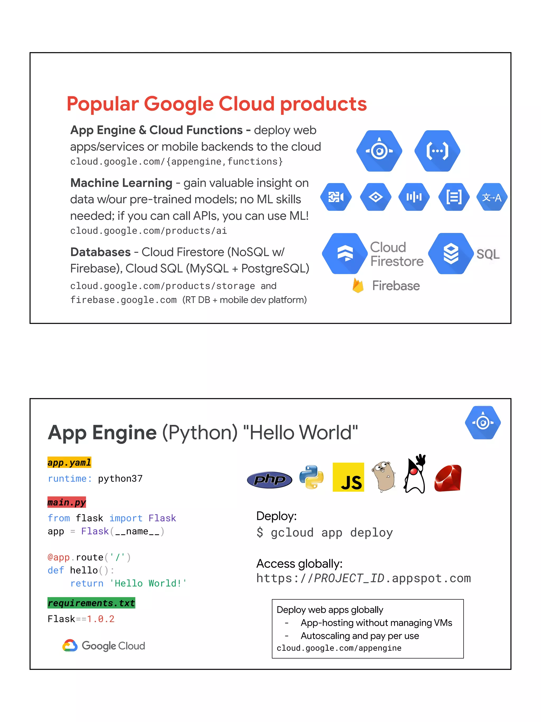 Google Cloud lightning talk @MHacks | PDF