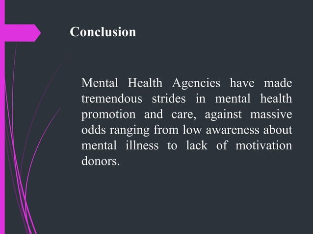 Mental Health Agencies | PPTX | Brain and Nervous System Disorders | Diseases and Conditions