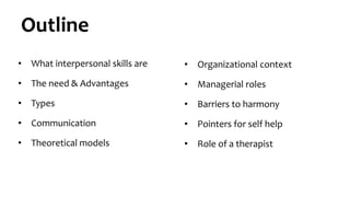 Mental Health and Interpersonal Skills | PPT