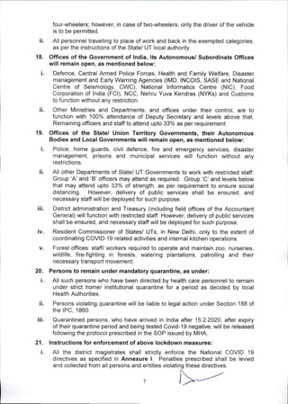 Guidelines on measures to be taken by Government of India for ...