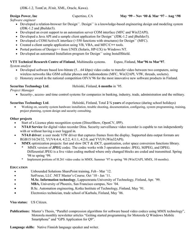 MHa Resume Aug 27 2012 | DOC