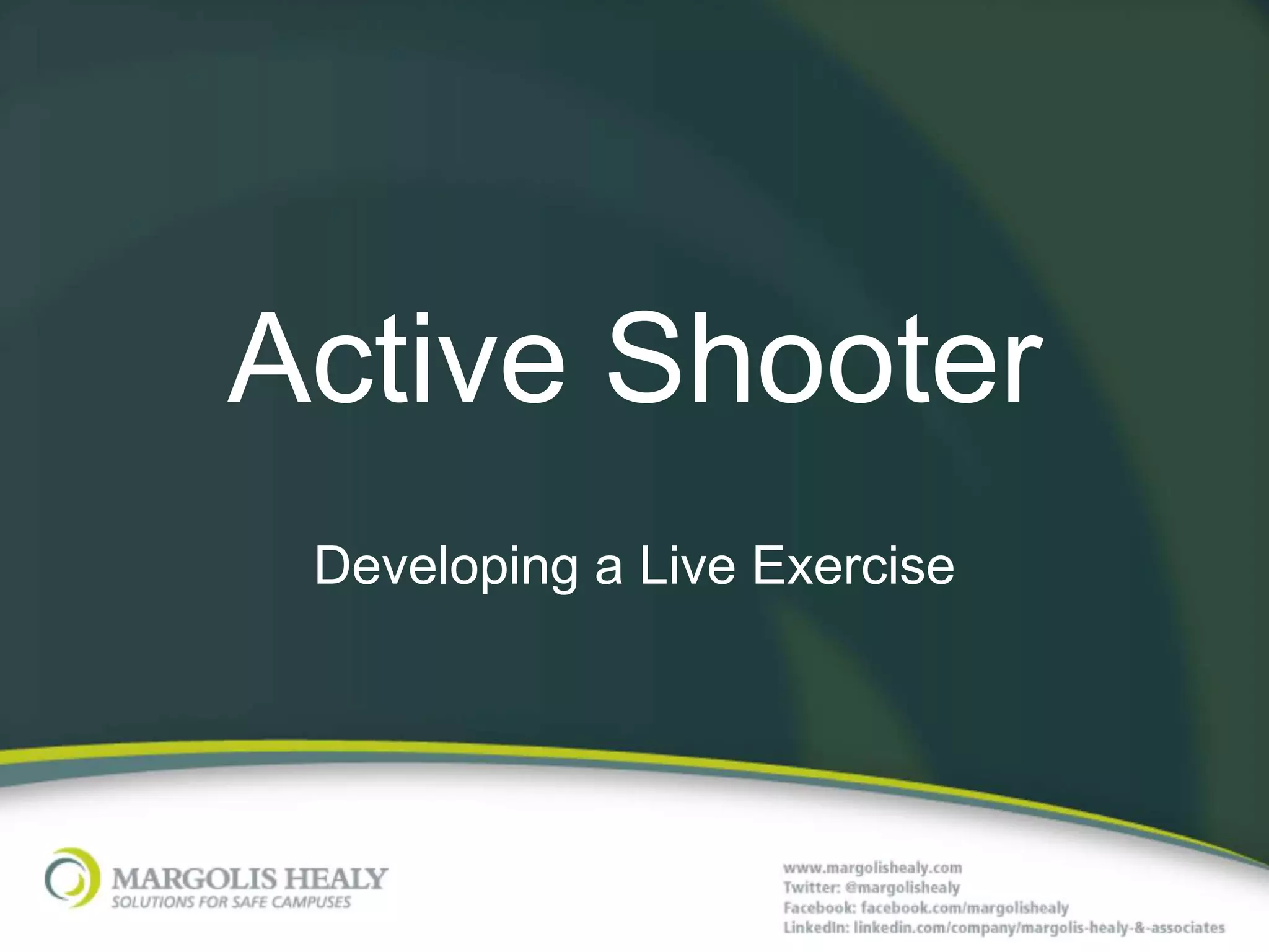 Active Shooter Exercise Presentation, 2013 SCCLEA Conference | PPT