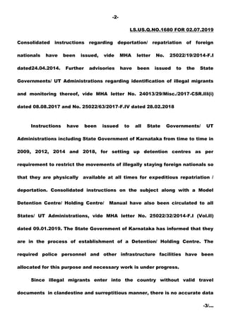 Mha submission karnataka detention camp | PDF