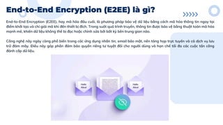 Mã hóa đầu cuối (End-to-end encryption) là gì? Cách hoạt động của E2EE ...